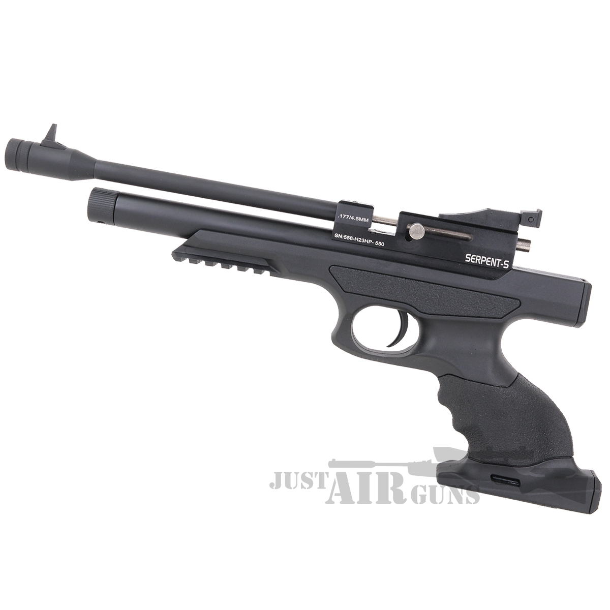 Serpent-S Single and Multi Shot Co2 Pellet Pistol Black - Just Air Guns
