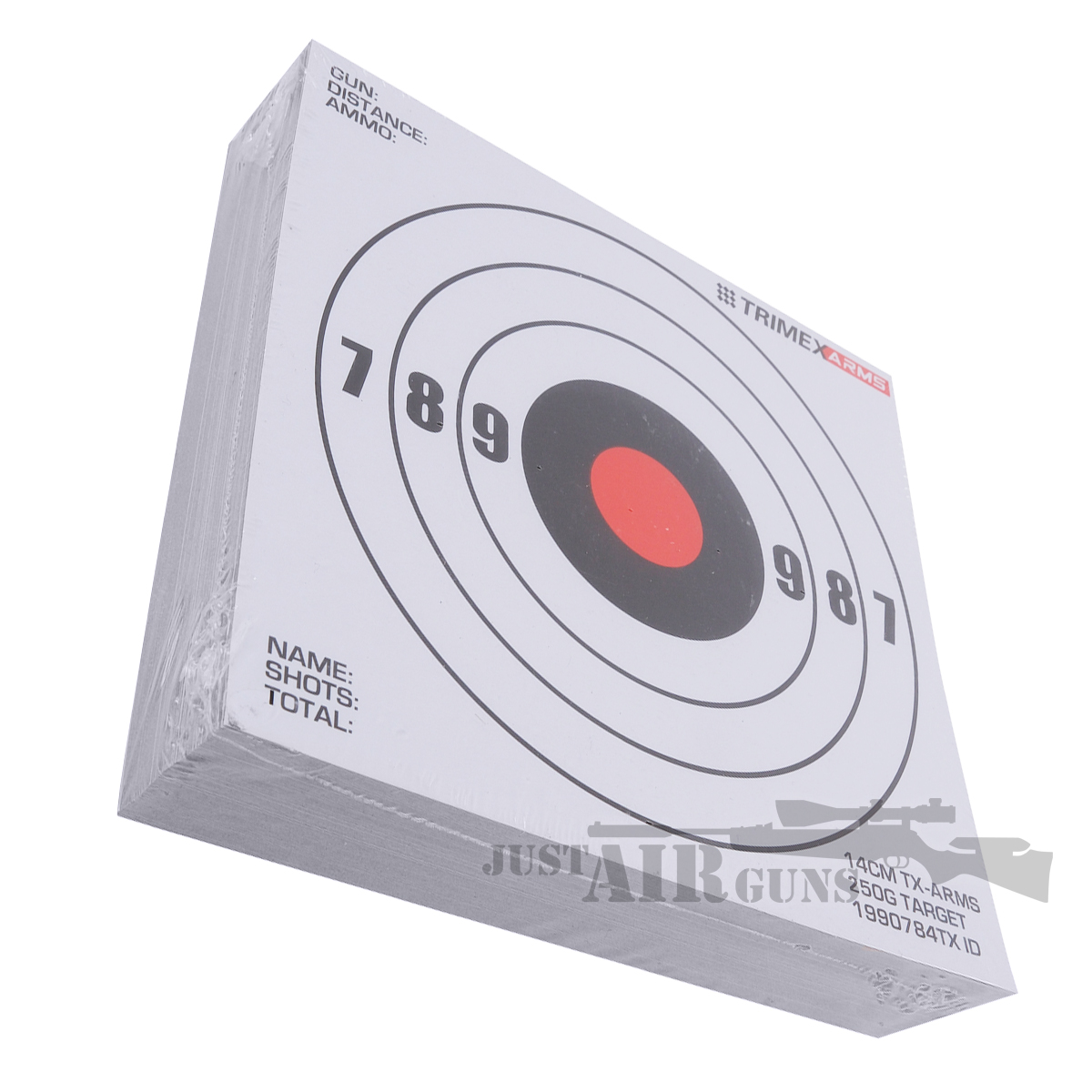 100 Card Targets 14cm Square White Trimex Arms 1990784TX ID - Just Air Guns