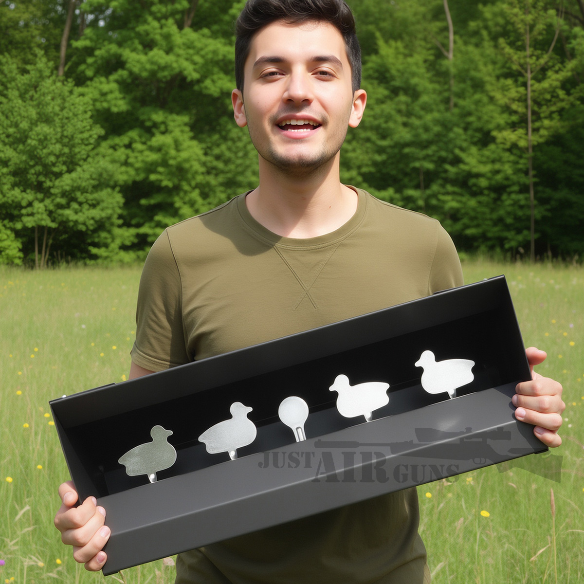 Self Resetting Magnetic Knock Down Duck Target