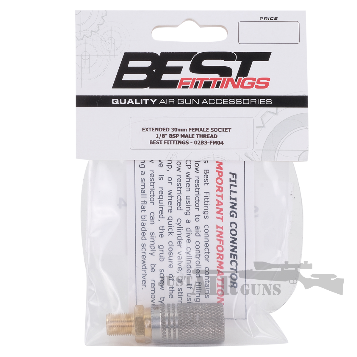 Extended 30mm Female Socket 1/8 BSP Mail Thread Best Fittings