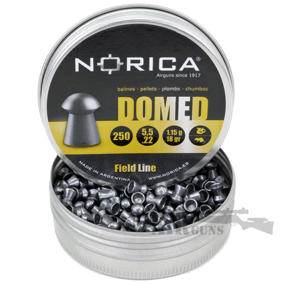 Field Line Domed Airgun Pellets Norica 250 .22 - Just Air Guns