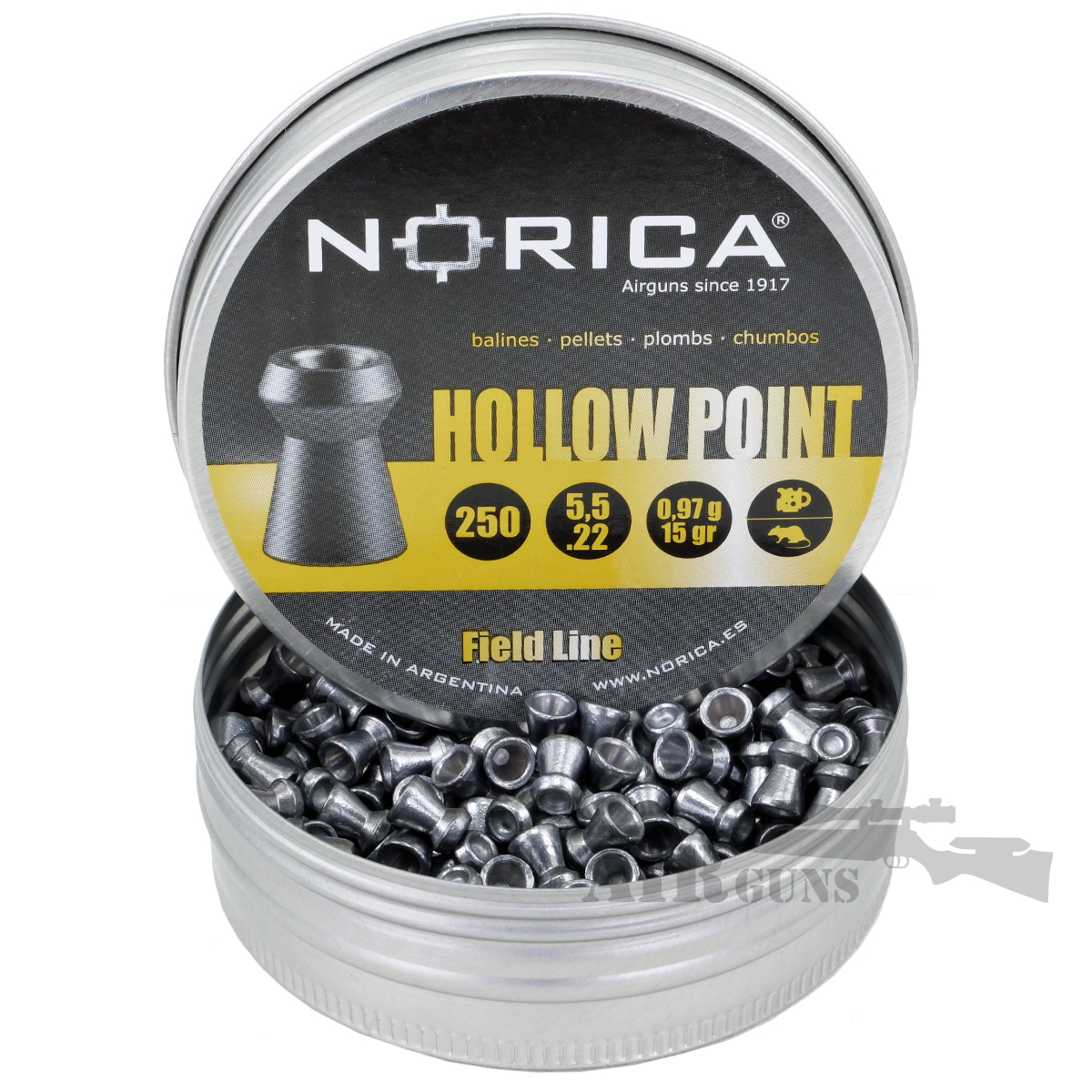 Field Line Hollow Point Airgun Pellets Norica 250 .177 - Just Air Guns