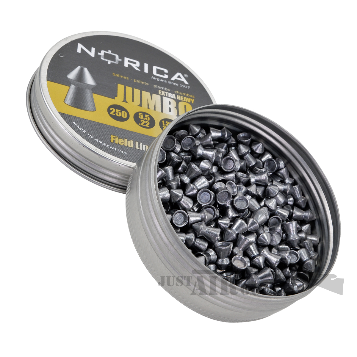 Field Line Jumbo Extra Heavy Airgun Pellets Norica 250 .22