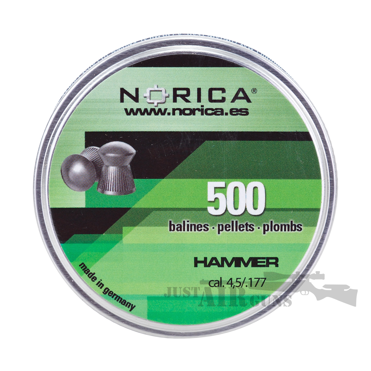 Plinking Hammer Airgun Pellets Norica 500 .177 - Just Air Guns