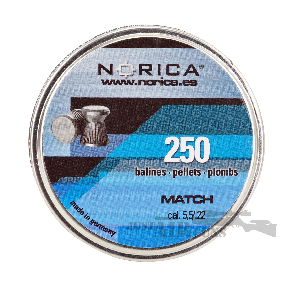 Premium Plinking Match Airgun Pellets Norica 250 .22 - Just Air Guns