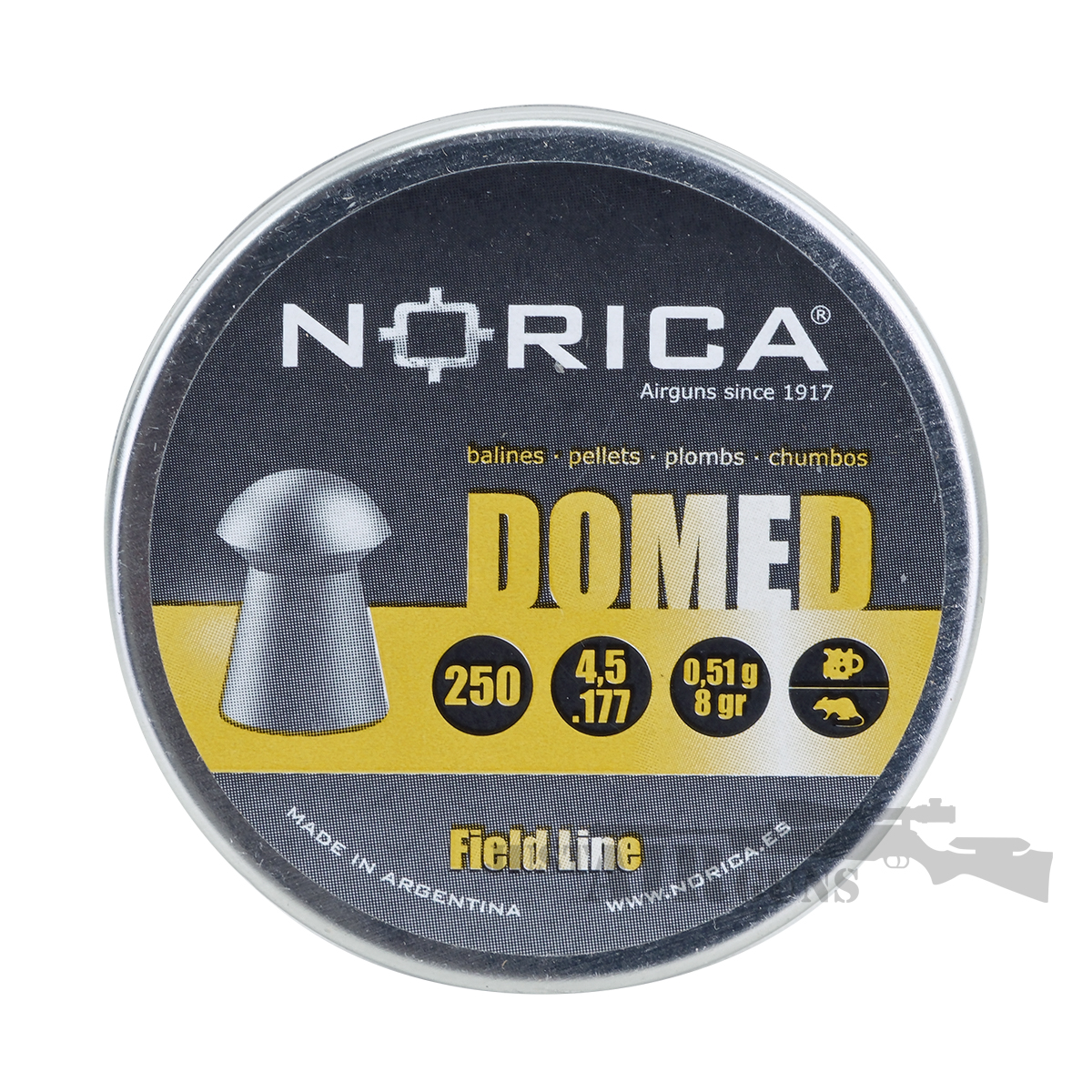 Field Line Domed Airgun Pellets Norica 250 .177 - Just Air Guns