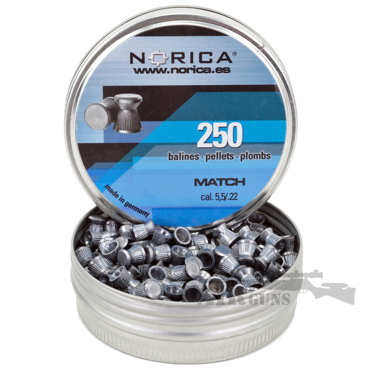 Premium Plinking Match Airgun Pellets Norica 250 .22 - Just Air Guns