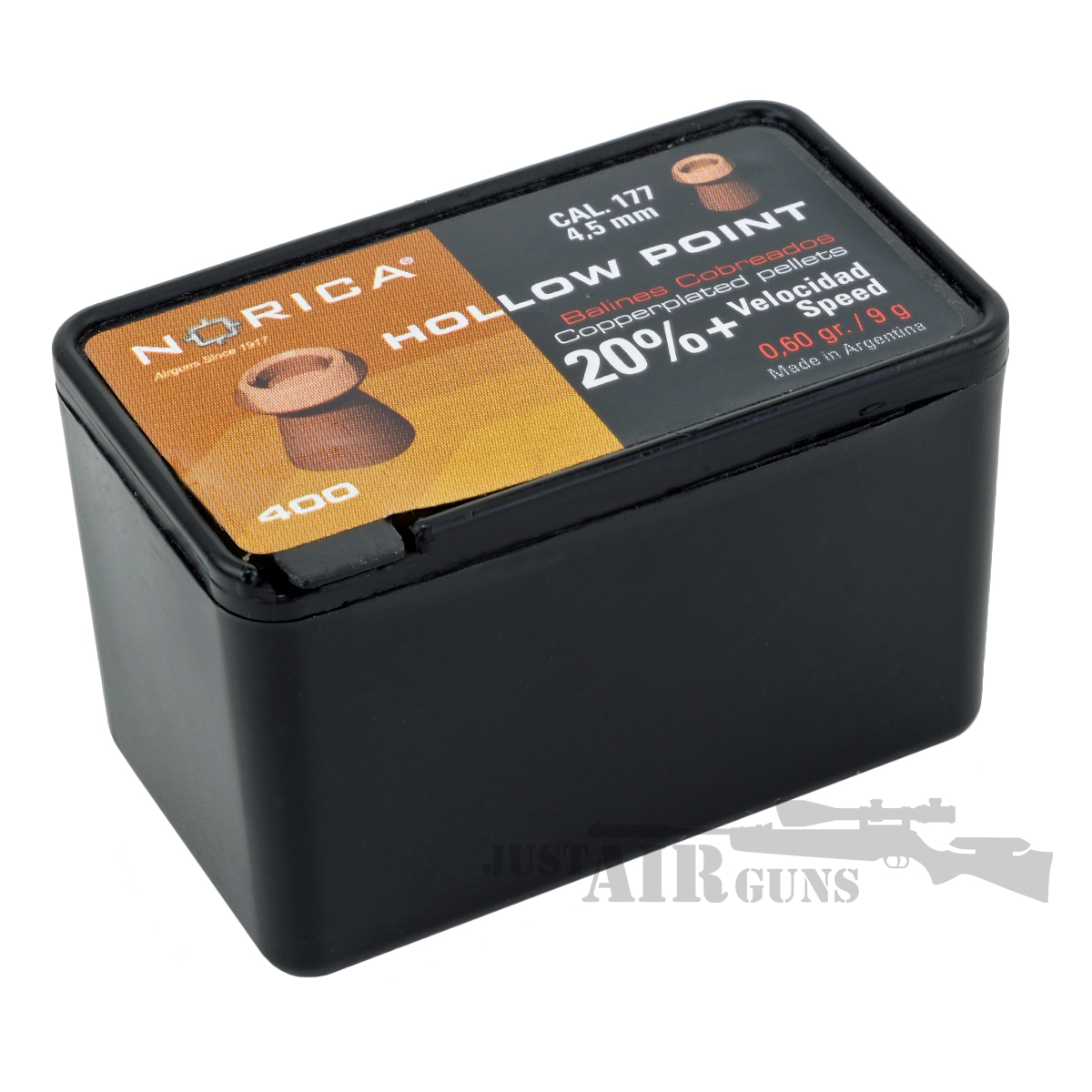 Copper Coated Hollow Point Airgun Pellets Norica 400 .177 - Just Air Guns