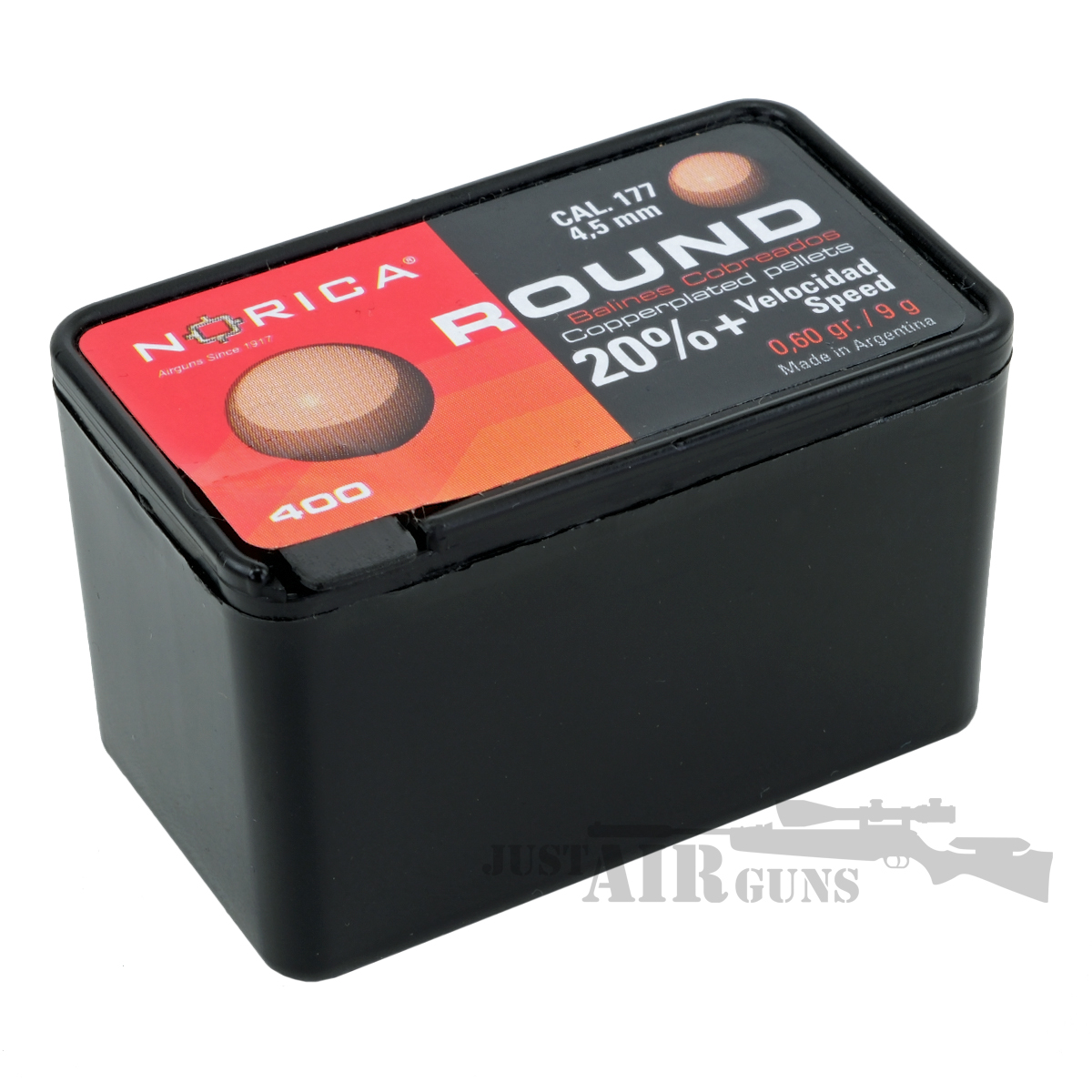 Copper Coated Round Airgun Pellets Norica 400 .177 - Just Air Guns