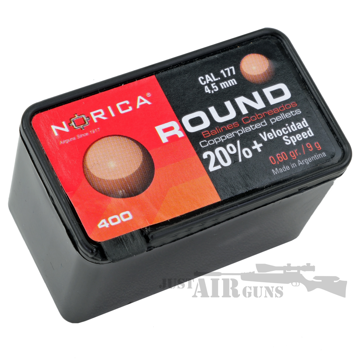 Copper Coated Round Airgun Pellets Norica 400 .177 - Just Air Guns