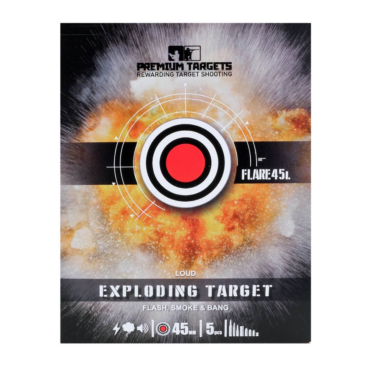 Premium Targets Flare 45L Flash And Smoke Reactive Targets