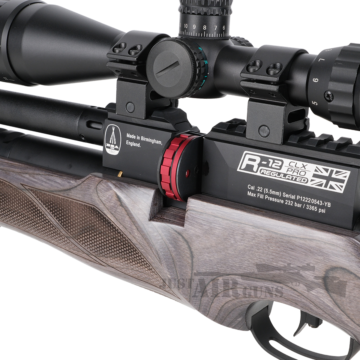 BSA R12 CLX Pro Carbon Black Pepper Stock Air Rifle .177 - Just Air Guns