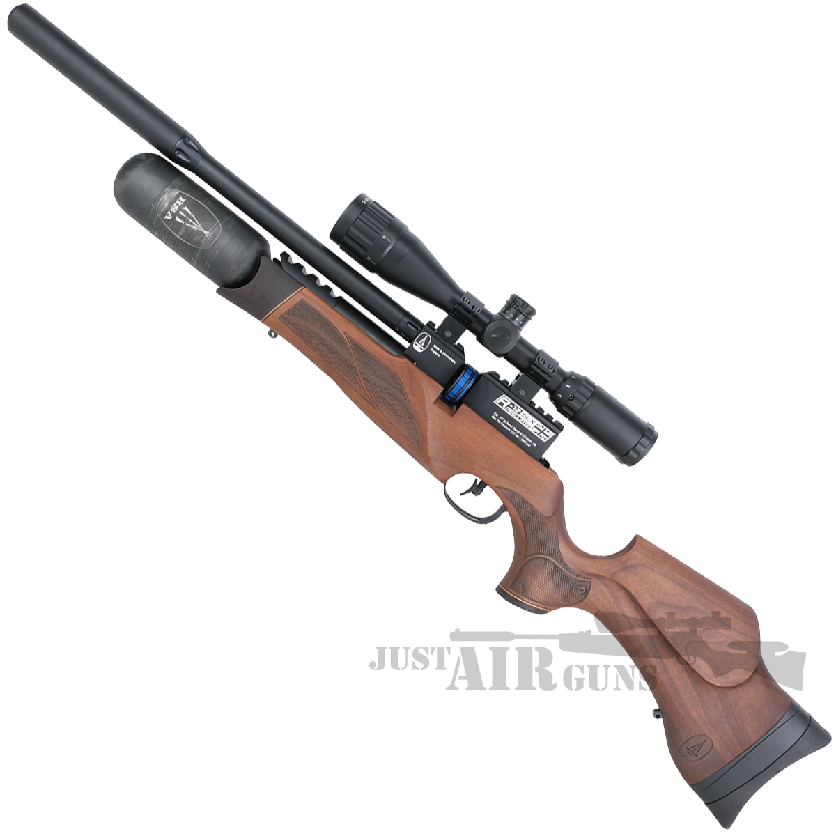 BSA R12 SLX Carbon SC Walnut Stock Air Rifle .177 - Just Air Guns