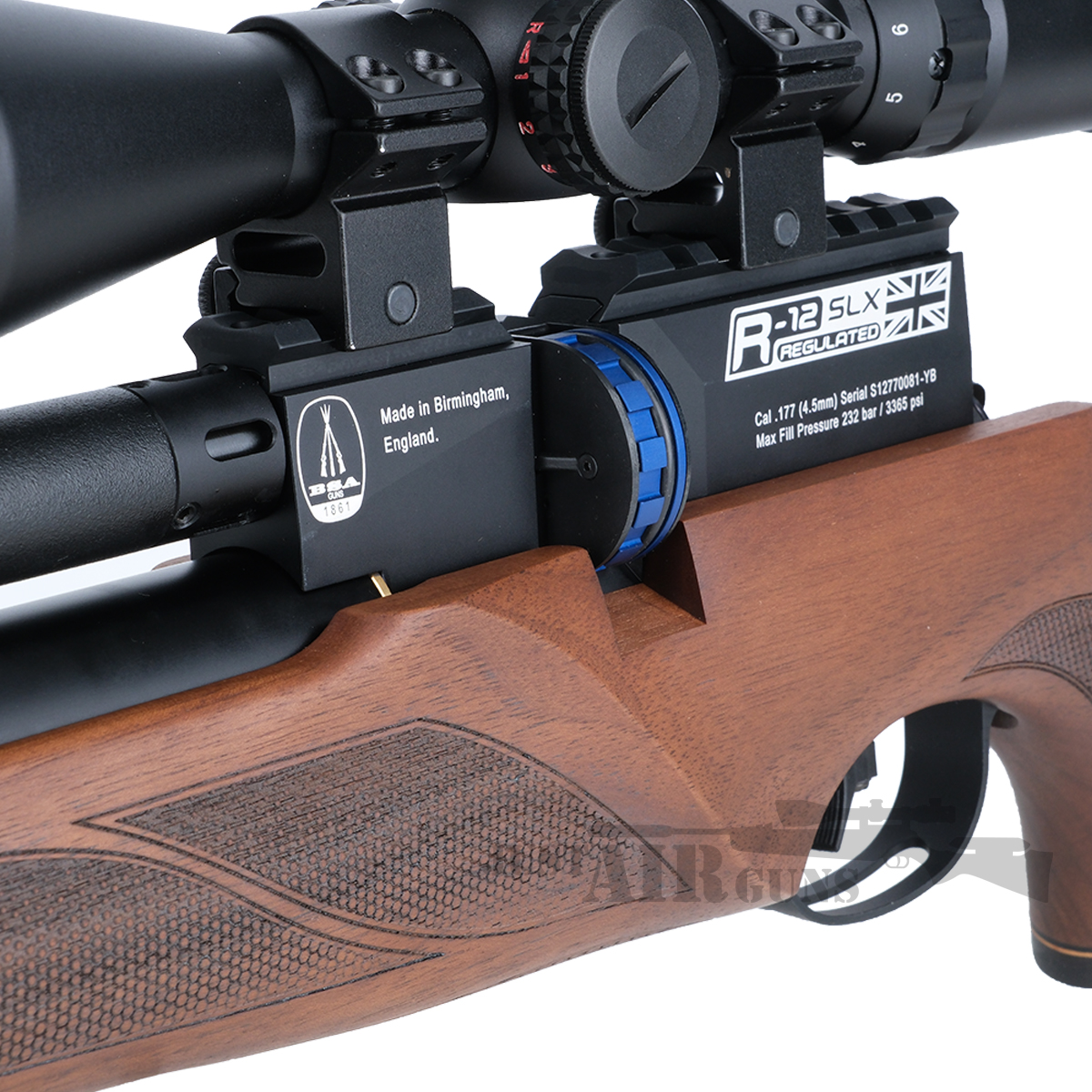 BSA R12 SLX Carbon SC Walnut Stock Air Rifle .177 - Just Air Guns