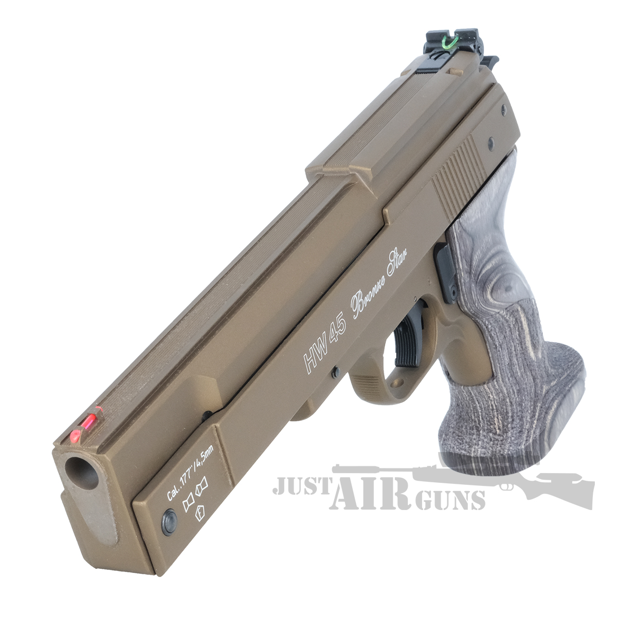 Weihrauch HW45 Bronze Star Spring Air Pistol .177 - Just Air Guns