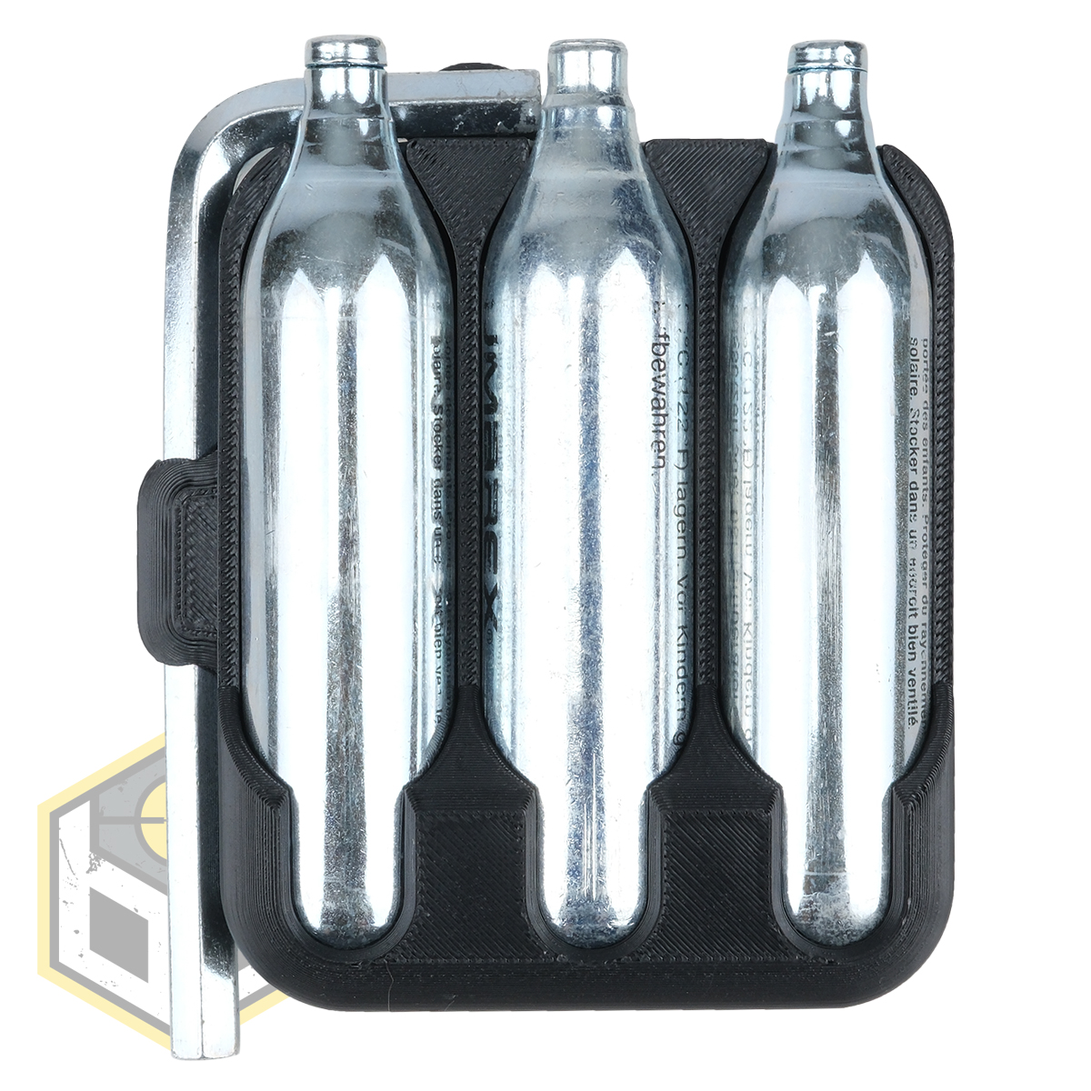 12g Co2 Cartridge and Hex Key Holder Black 3 - Just Air Guns