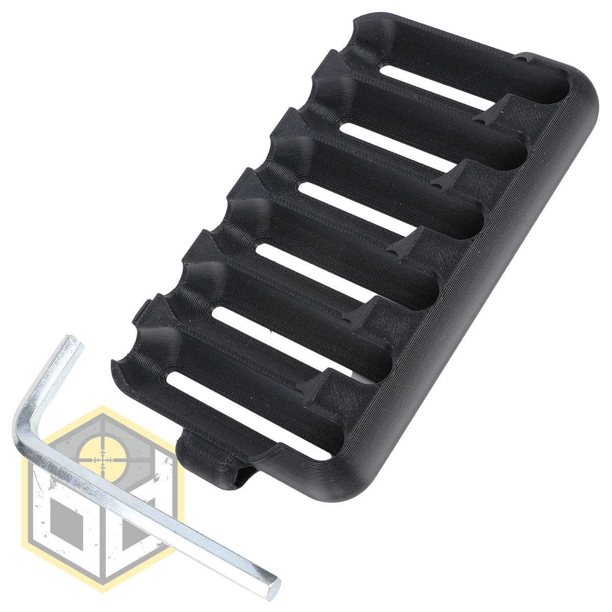 12g Co2 Cartridge and Hex Key Holder Black 6 (CO6B) - Just Air Guns