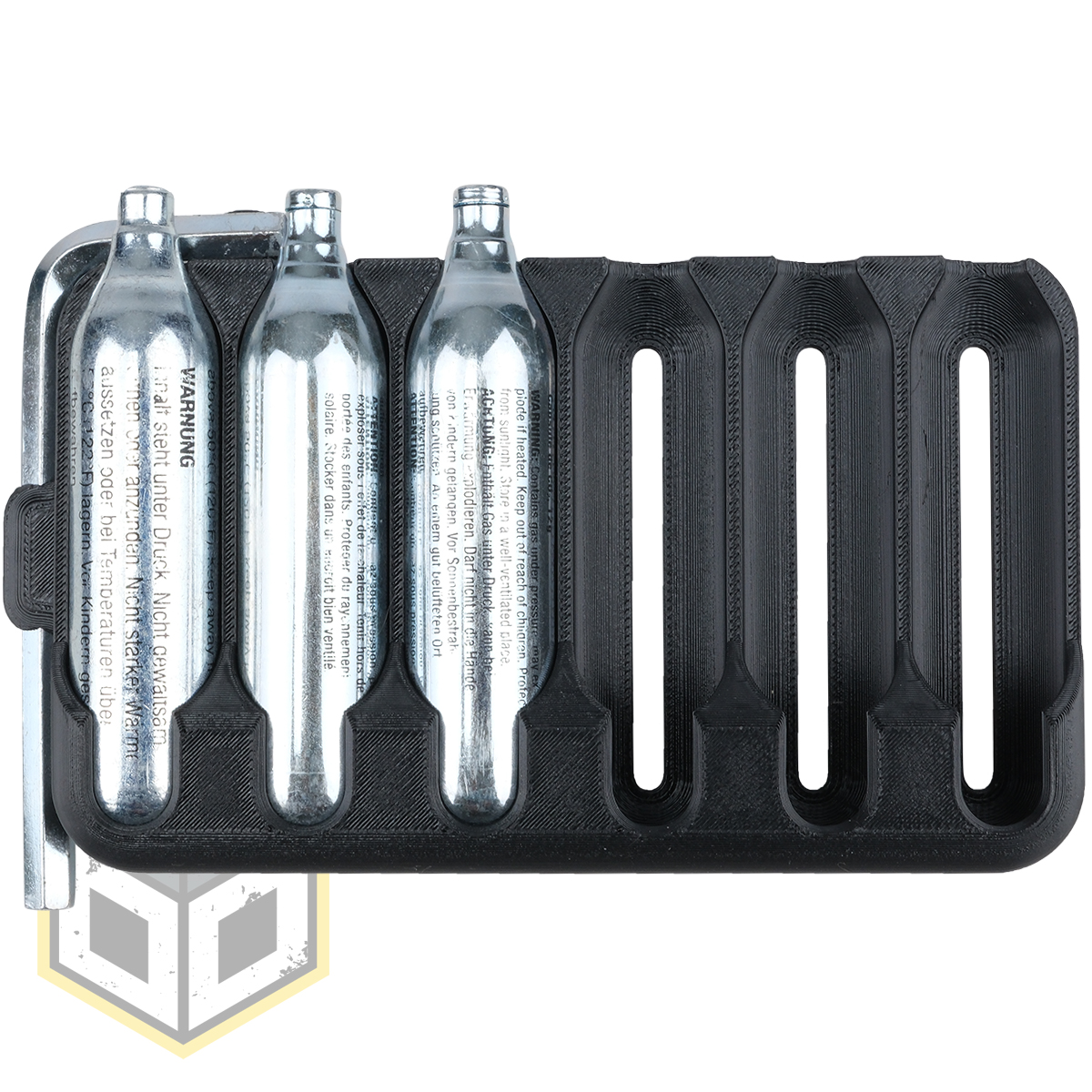 12g Co2 Cartridge and Hex Key Holder Black 6 (CO6B) - Just Air Guns