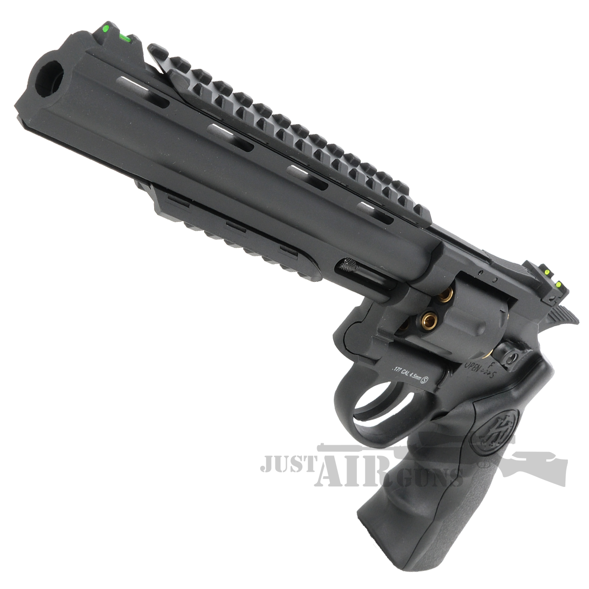 KL Herc 8 Airgun Revolver Co2 Dual Ammo Black Titan - Just Air Guns