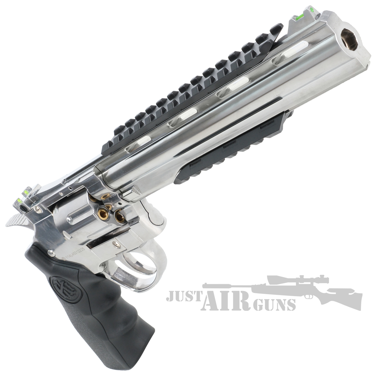KL Herc 8 Airgun Revolver Co2 Dual Ammo Silver Titan - Just Air Guns