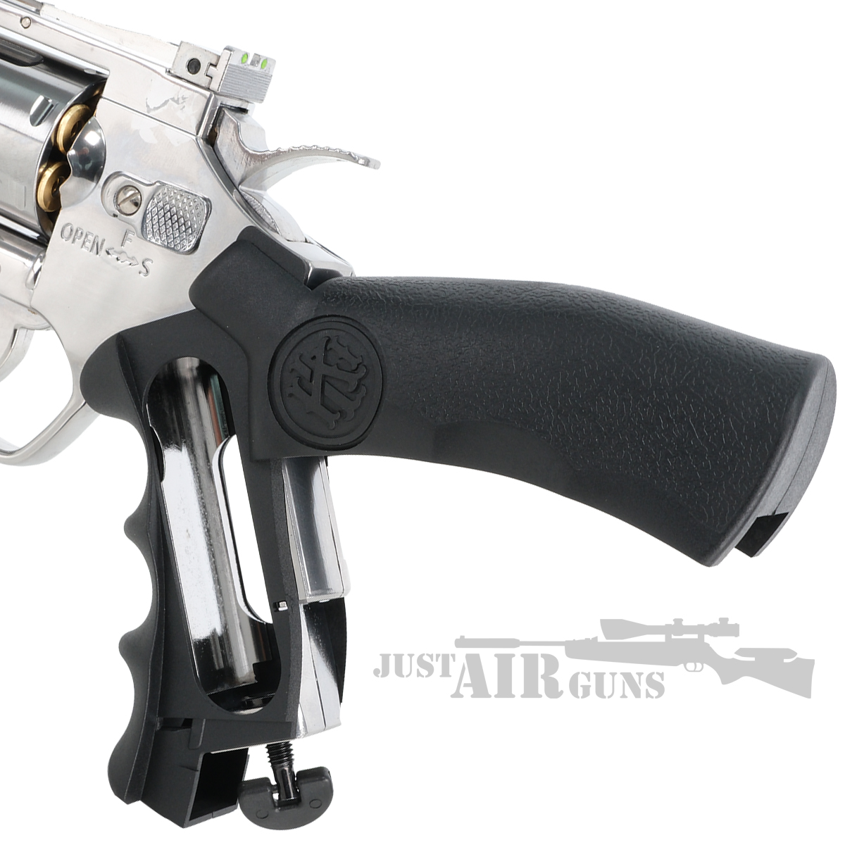 KL Herc 8 Airgun Revolver Co2 Dual Ammo Silver Titan - Just Air Guns