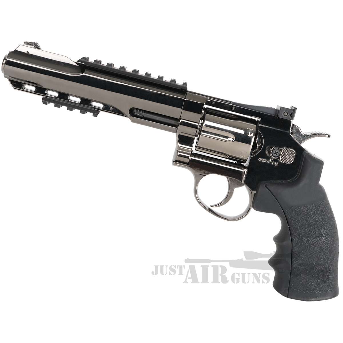 Super Hawk CO2 Airgun Revolver 6 Shooter W Deep Black - Just Air Guns