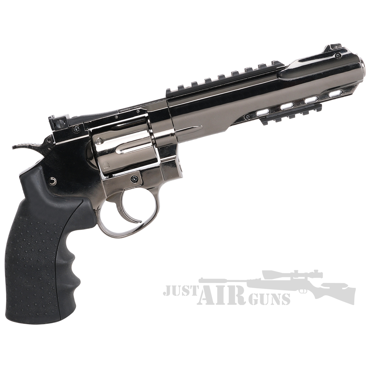 Super Hawk CO2 Airgun Revolver 6 Shooter W Deep Black - Just Air Guns