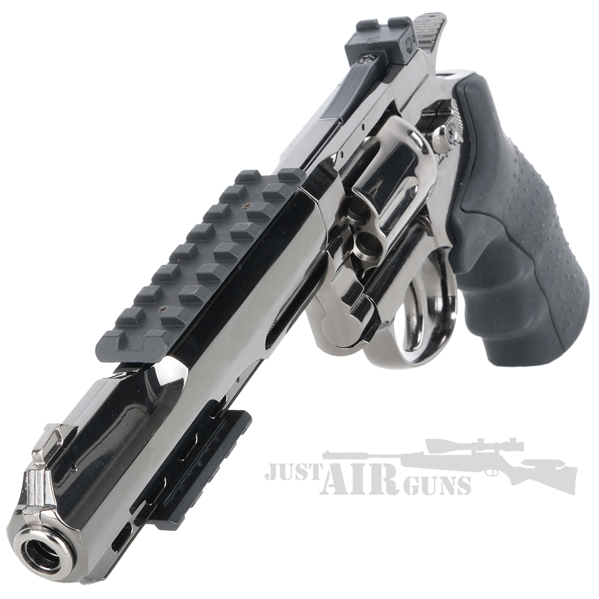 Super Hawk CO2 Airgun Revolver 6 Shooter W Deep Black - Just Air Guns