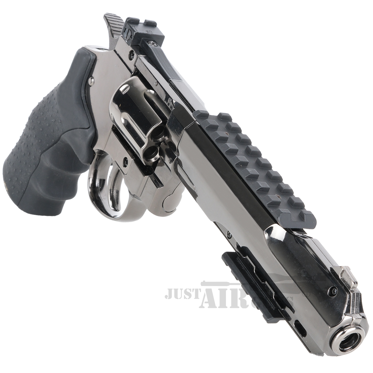 Super Hawk CO2 Airgun Revolver 6 Shooter W Deep Black - Just Air Guns