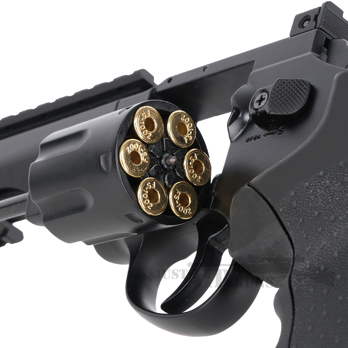 Super Hawk CO2 Airgun Revolver 6 Shooter Black - Just Air Guns