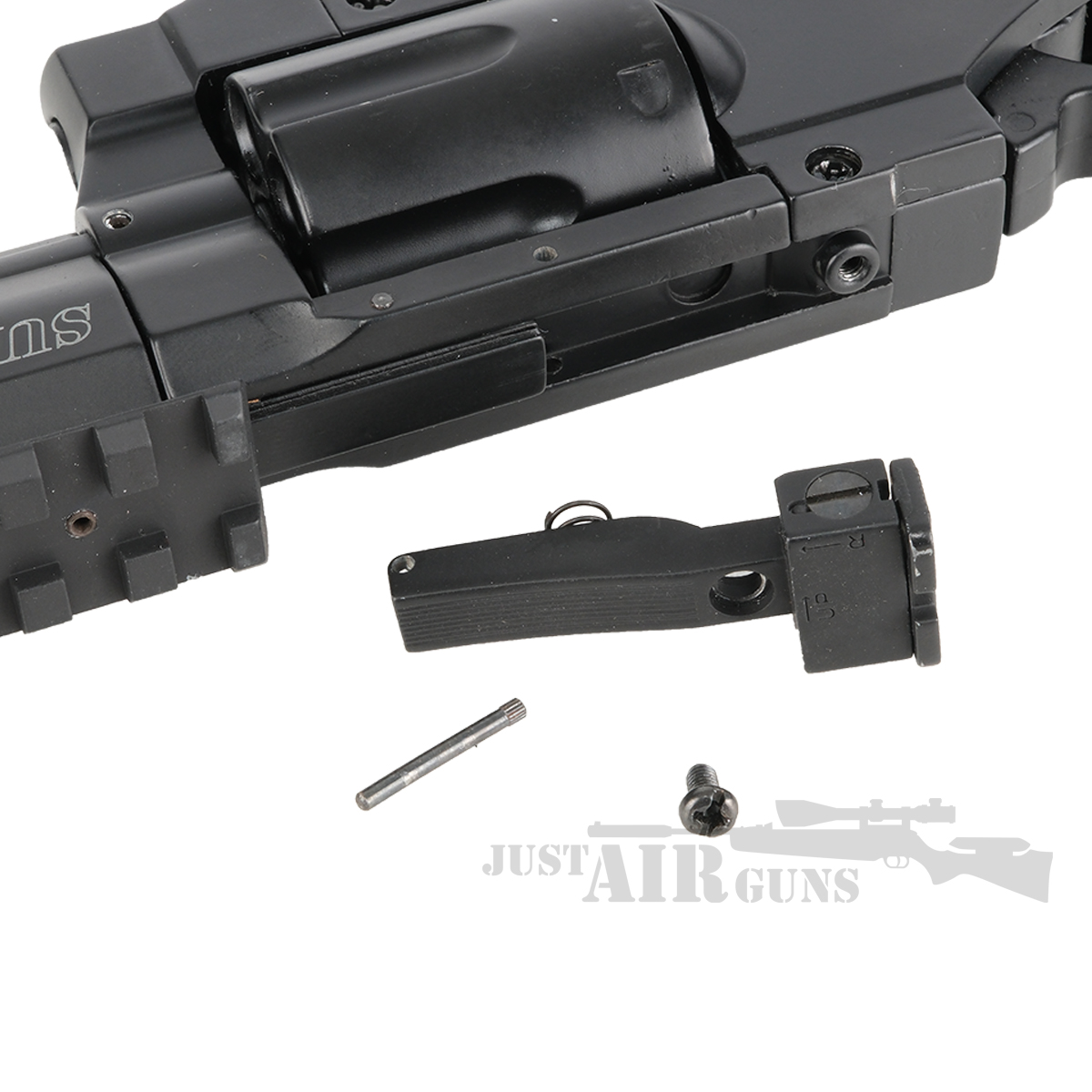 Super Hawk CO2 Airgun Revolver 6 Shooter Black - Just Air Guns