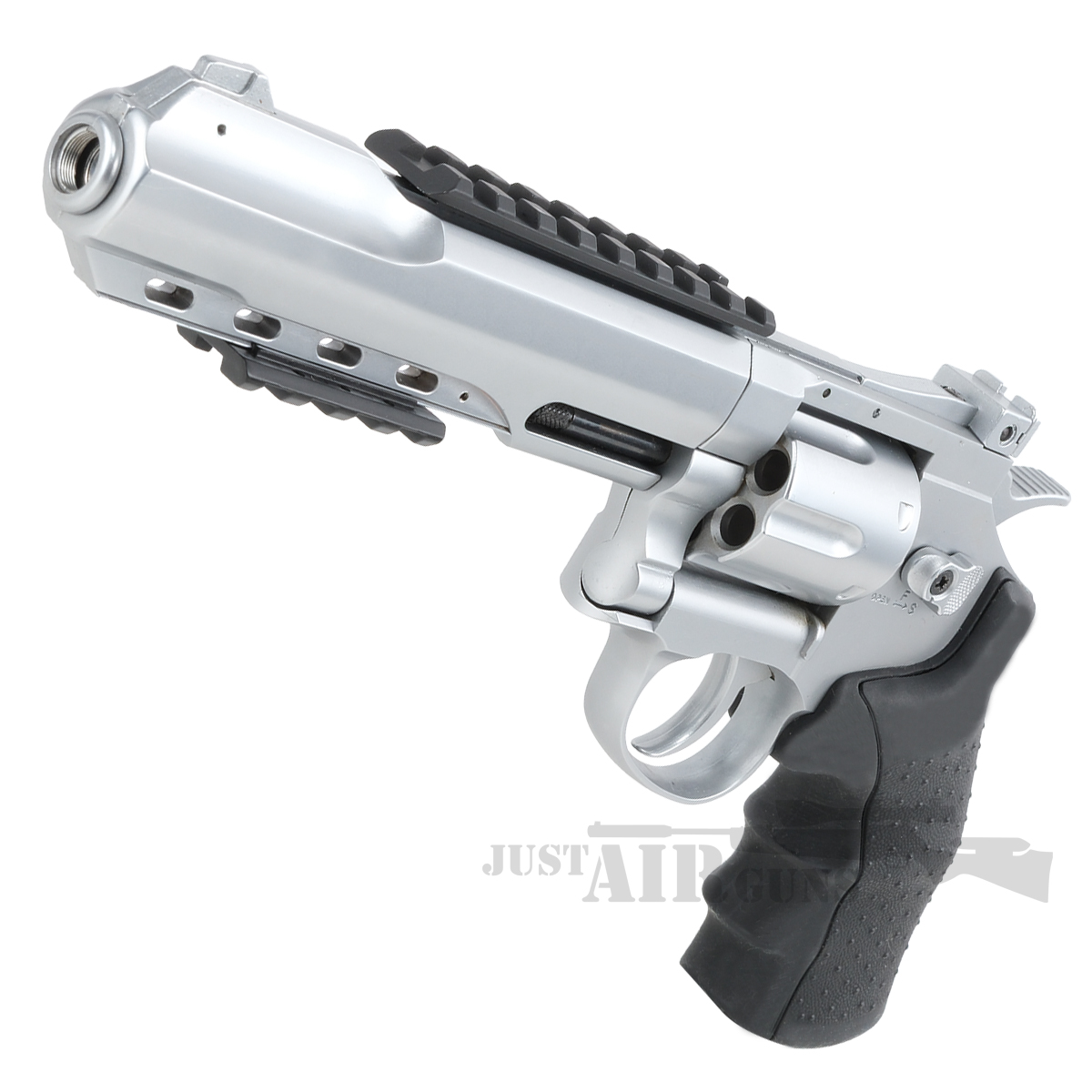 Super Hawk CO2 Airgun Revolver 6 Shooter Brushed Stainless