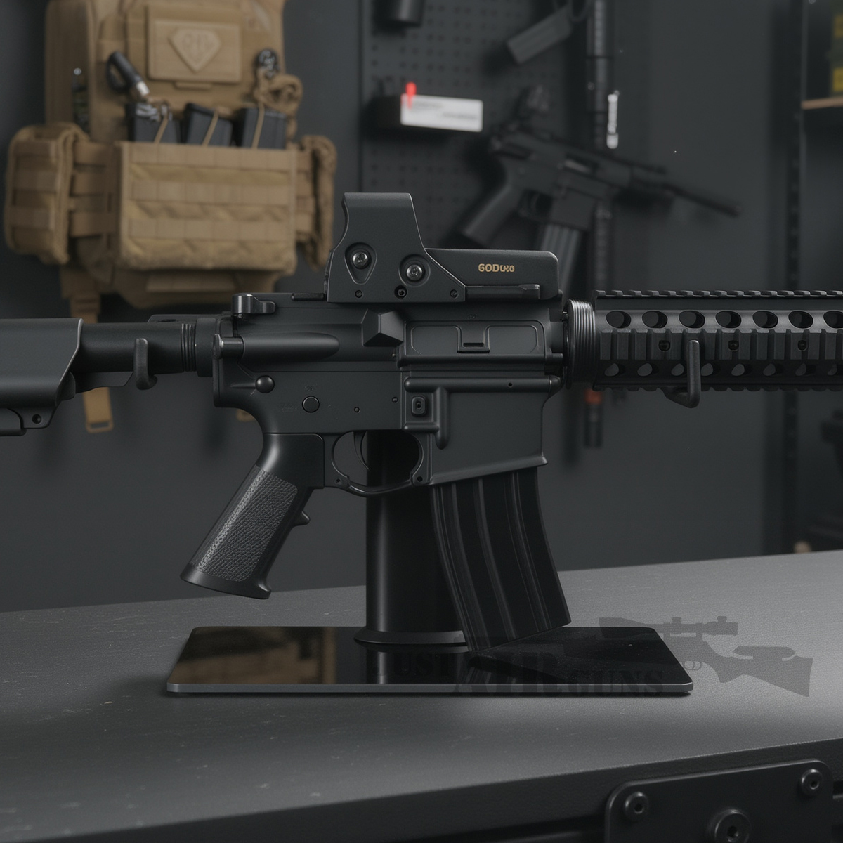 Universal Gun Display Stand with Glass Base - Just Air Guns