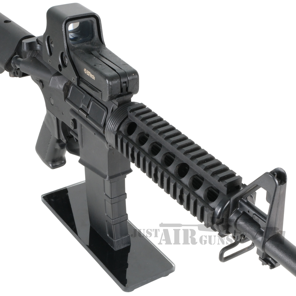 AR Rifle Display Stand Mag Well Style with Glass Base - Just Air Guns