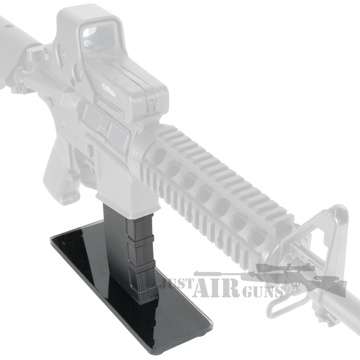 AR Rifle Display Stand Mag Well Style with Glass Base - Just Air Guns