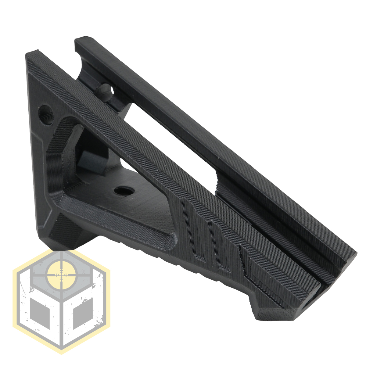 AFG Stubby Picatinny Rail Angled Foregrip Easy Fit Black - Red