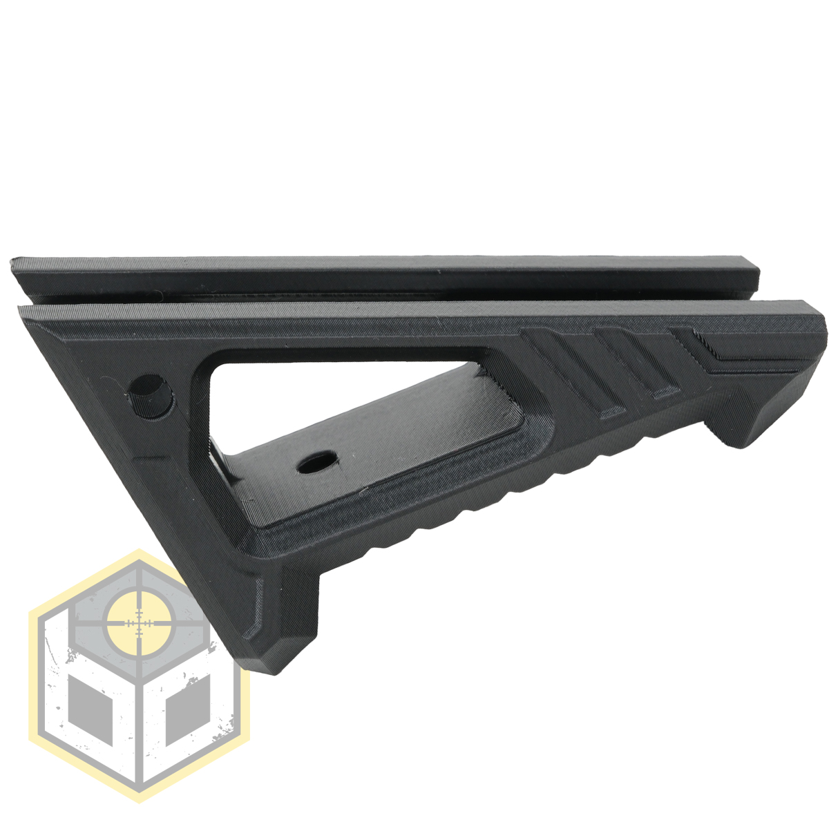 AFG Stubby Picatinny Rail Angled Foregrip Easy Fit Black - Grey