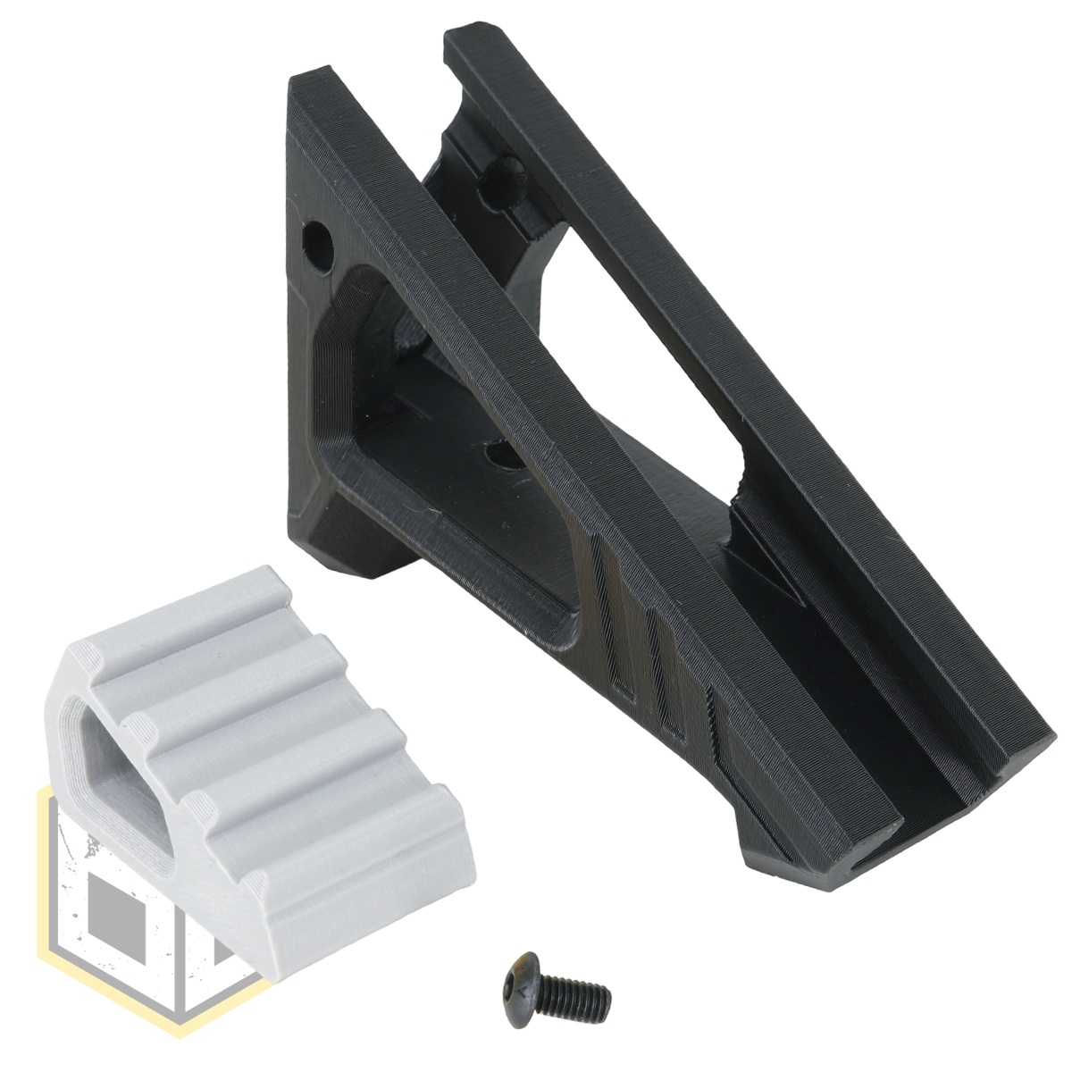 AFG Stubby Picatinny Rail Angled Foregrip Easy Fit Black - Grey